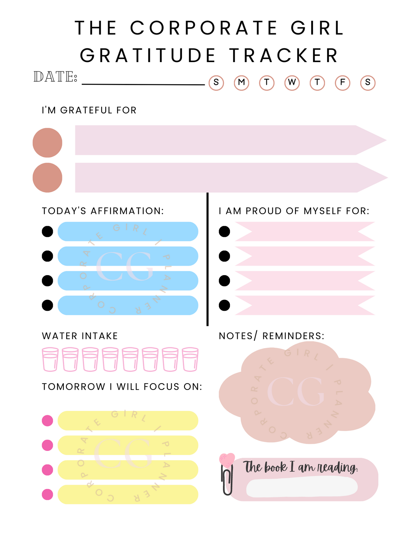 Free Digital Gratitude Tracker – The Corporate Girl Planner